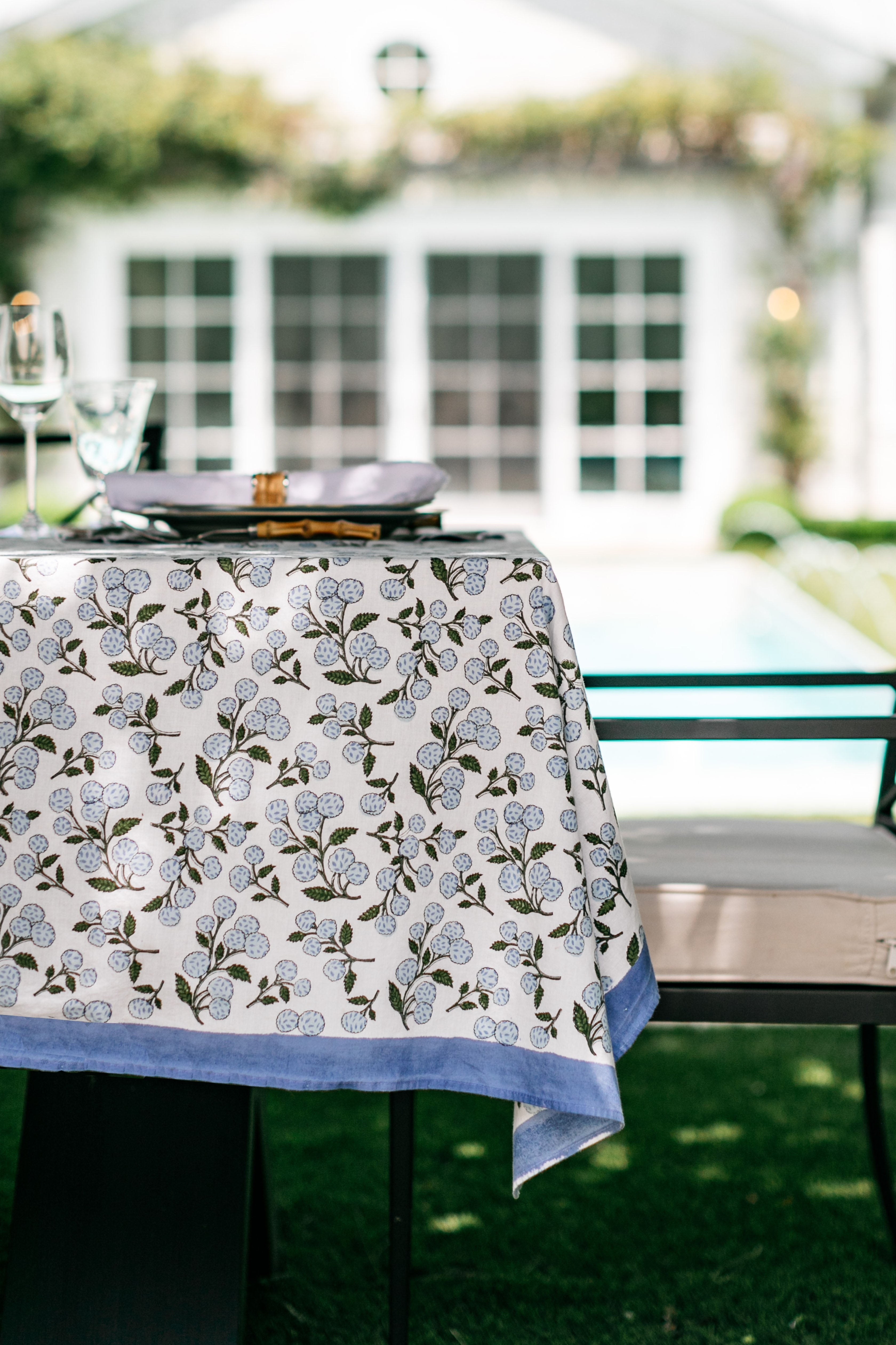 Blue Hydrangea Tablecloth – Holly Harris Designs
