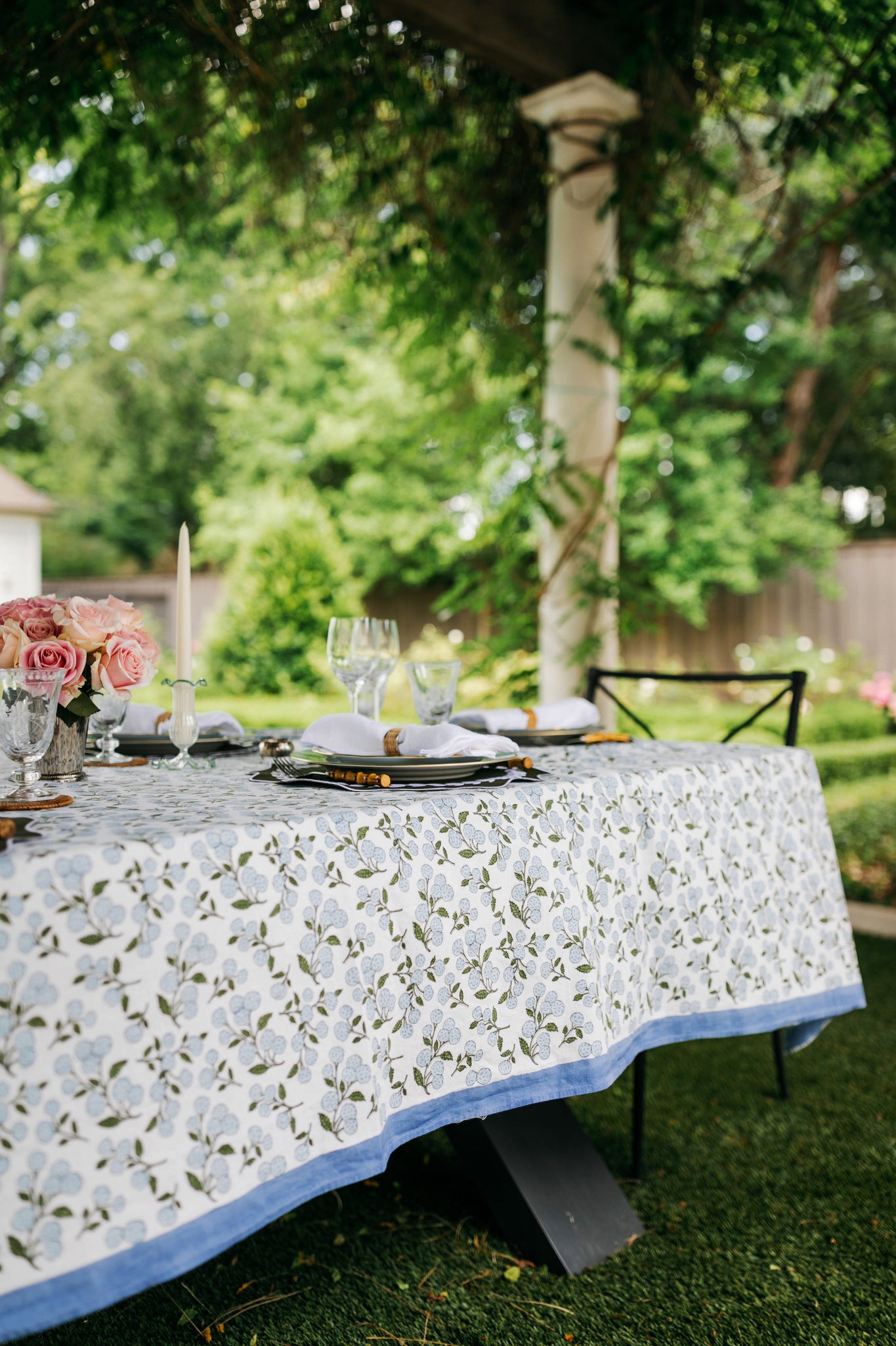 Blue Hydrangea Tablecloth – Holly Harris Designs